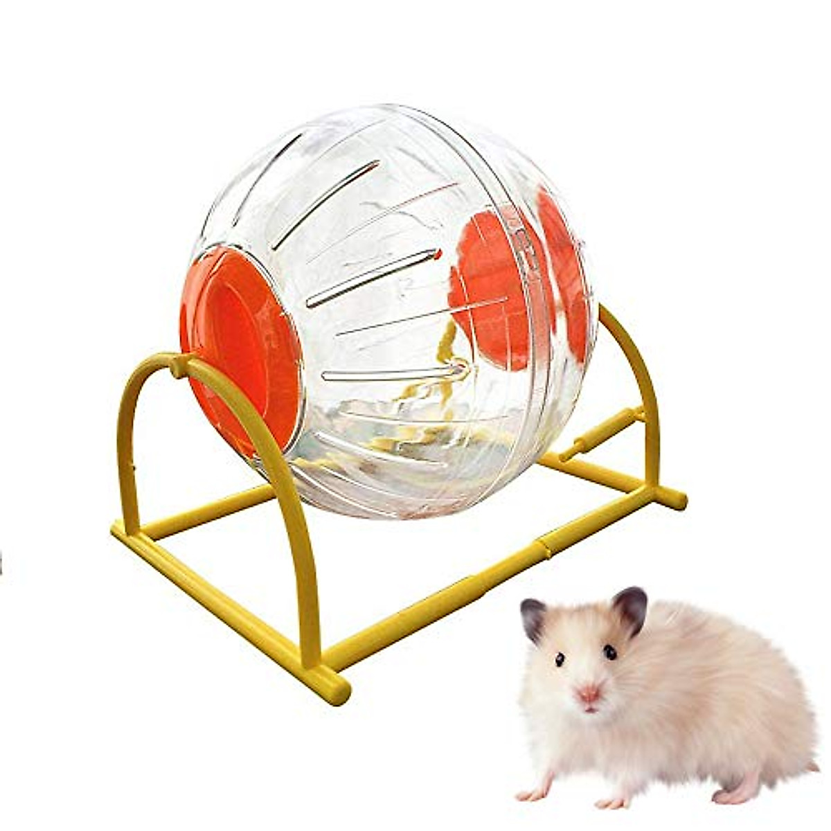 Silent Hamster Ball 5.9 inch with Stand Transparent Running Activity Exercise Ball Toy Small Animals Cage Accessories