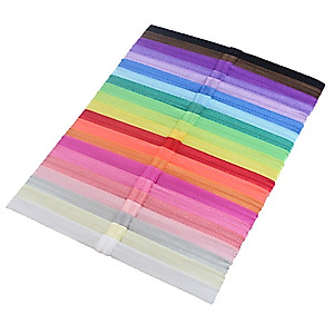 habibee 21 Pcs Elastic Fold Over Baby Girl Headbands Stretchy Hair Bands Hair Ornaments DIY Accessories for Flower Or Bows Headband