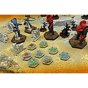LITKO Mecha Electronic Warfare Tokens | Full Color Tokens | Compatible with BattleTech, Battleforce, Alpha Strike (Electronic Warfare Token Set)