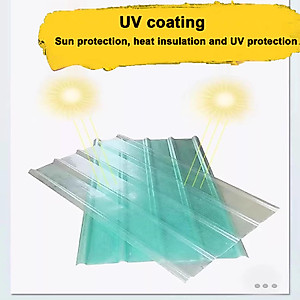 Anti-Uv Greenhouse Panels,Roof Panels 1/3/4/6/8/10 Pcs,Heat-Insulating Roofing Sheet for Greenhouse Canopy Carport Panel,Resistant, Versatile and Durable Clear Roof Sheet (35x91in,10 Pcs)