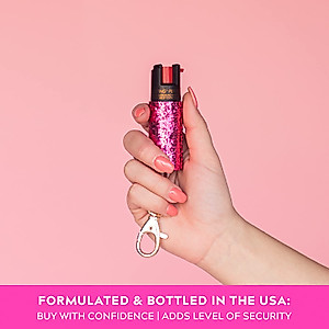 super-cute Self Defense Kit - Professional Grade, Maximum Strength Pepper Spray with UV Marking Dye & Personal Safety Alarm - Pink & Pink