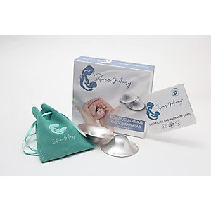 The Original Silver Nursing Cups 925 Silver - Silver Nursing Cover Nipple Shields for Nursing Newborn Essentials Must Haves Soothe and Protect