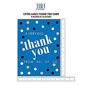 JBH Creations Big Dot Jumbo Thank You Card - Extra Large 9 x 12 with Envelope - Blue