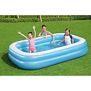 H2OGO! Blue Rectangular 8'6" Inflatable Family Pool | Perfect for Kids, Ages 6+