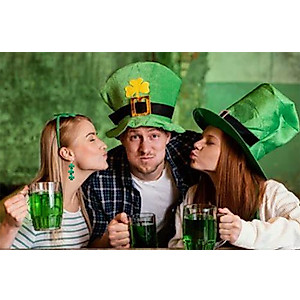 St. Patrick's Day Earrings Green Clover Hat Horseshoe Leaf Earring for Women Shamrock Dangle Earrings Funny Irish Holiday Jewelry Gift