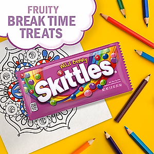 SKITTLES Candy, Wild Berry Fruit Chews Candy, 2.17 oz (36 Count)