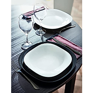 Dajar Carine Luminarc Dinner Set 18–Piece White / Black