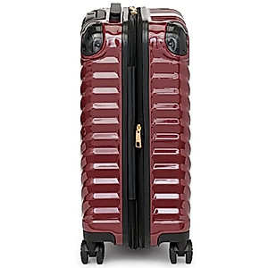 Karl Lagerfeld Paris Women's Carryon Spinner Wheels Hardside, Burgundy, One Size