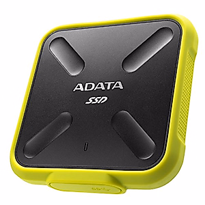 ADATA SD700 3D NAND 1TB Ruggedized Water/Dust/Shock Proof External Solid State Drive Yellow (ASD700-1TU3-CYL)