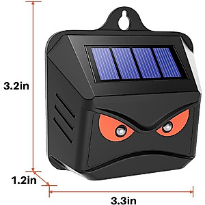 2024 Solar Nocturnal Animal Repeller, 4 Pack Cat Repellent Outdoor with Red LED Light, Waterproof Deer Deterrent Devices, Predator Lights for Chicken Coop Yard to Scare Away Cat Dog Deer Coyote Fox