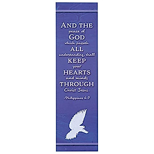 Bible Bookmarks, Tear-Proof and Water-Resistant - Each Measures 7" Long x 2" Wide, Set of 10, 5 Designs