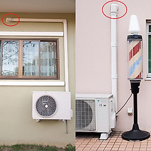 4" W Line Set Cover Kit for Mini Split Air Conditioners Decorative PVC Slim Line Cover for Central AC & Heat Pumps Systems Tubing Cover (Wall Cover)…