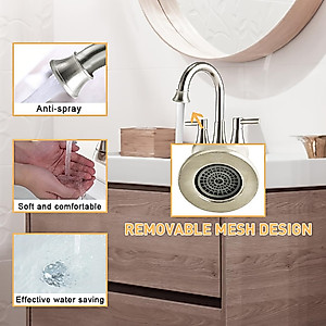 Faucet Aerator Compatible with Moen 116618BN, Faucet Parts High Flow Sink Aerator Replacement for Shower Bathroom Kitchen 2.2 Gallon Per Minute,Brushed Nickel Finish