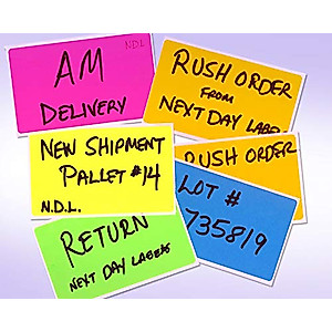Next Day Labels, 3 X 5 Rectangle Inventory Color Coding Labels, 500 Per Roll (Fluorescent Green)