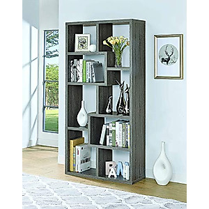 Coaster FINE Furniture Multiple Cubed Rectangular Bookcase Weathered Grey