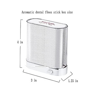 Dental Floss Picks Dispenser 2 Boxs White,for Adult Floss Sticks Organizer,with Floss Dental Pick 176 Count,Flossers Toothpicks Sealed Storage Neat,Clean Teeth More hygienic