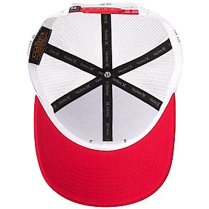 Hurley Men's Caps - Fairway Trucker Mesh Panel Baseball Cap Trucker Hat - Snap Back Hats for Men, Size One Size, Team Red
