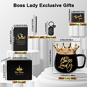 Christmas Gift for Women, Boss Lady Gifts for Women, Employee Appreciation Gifts with Coffee Mugs, Ballpoint Pen, Keychain, Thank You Card, Graduation Christmas Work Anniversary Coworker Gift