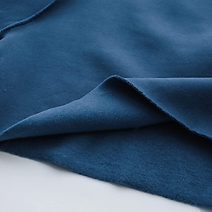 Amazhiyu Women Cropped Sweatshirt Long Sleeves Pullover Fleece Crop Tops Dark Cerulean, Small