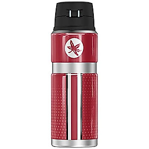 THERMOS The Ohio State University OFFICIAL Circle Dots STAINLESS KING Stainless Steel Drink Bottle, Vacuum insulated & Double Wall, 24oz