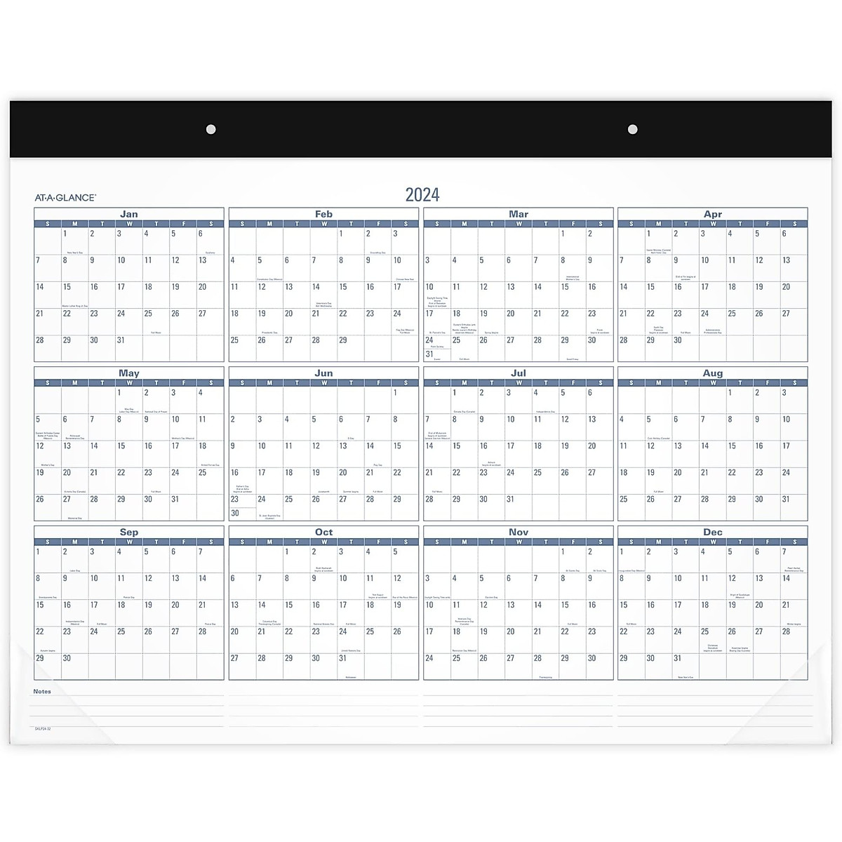 AT-A-GLANCE 2023 Monthly Desk Calendar, Desk Pad, 21-3/4" x 17", Standard, Easy to Read (SKLP2432)