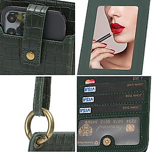 Pearl Angeli Small Crossbody Cellphone Purse Shoulder Bag for Women w/Card Slots, PU Leather