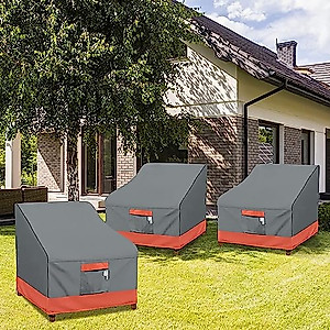Simpelg Outdoor Furniture Patio Chair Covers Waterproof Clearance,Outdoor Chair Covers for Patio Furniture,Lounge Deep Seat Cover, Lawn Furnitures Covers Fits up to 31.5W x 33.5D x 36H inches(2 Pack)