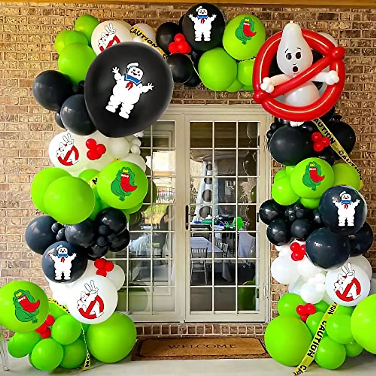 126 pcs Ghost Balloons Arch Garland Party Decoration Balloon Black Green White Red Balloon Movie Party Supplies for Ghost Theme Birthday Party Favors