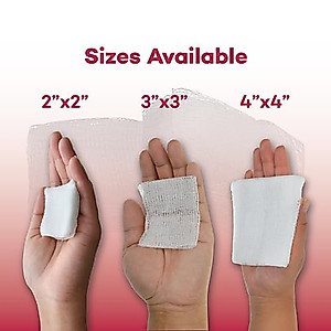 Dealmed 4" x 4" Surgical Sponges, 8-Ply, Non-Woven Absorbent Gauze Sponges for Wound Care, First Aid Kits and Medical Facilities, 200 Count (Pack of 1)