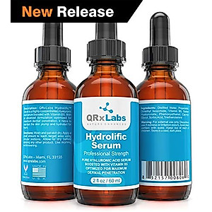 Hydrolific Serum - Ultra Pure Hyaluronic Acid Serum Boosted with Vitamin B5 (Large 2 oz) – Formulated to Maximize Dermal Penetration and Provide Long-Lasting Hydration – Best Skin Moisturizing Serum