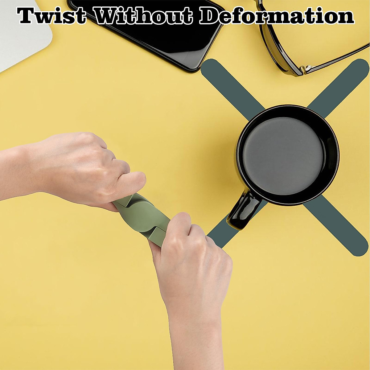 7 Pcs Silicone Trivets for Hot Dishes, Foldable Silicone Trivets for Hot Pots and Pans, Anti-Slip Heat Water Resistant Silicone Pot Holders