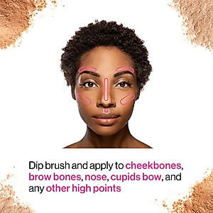 Wet n Wild MegaGlo Loose Highlighting Powder Makeup, Glow With The Flow, Gold | Vegan | Cruelty-free