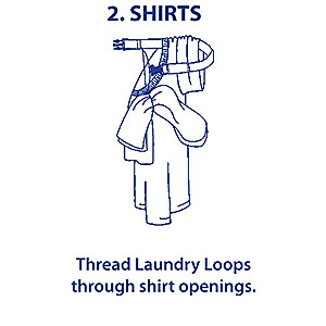 Laundry Loop with Sock Snare, Premium Sky Blue Laundering Strap