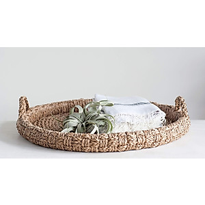 Round Braided Bankuan Tray with Handles
