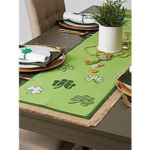DII St. Patrick's Day Collection Tabletop, Table Runner, 14x52, Lucky Day