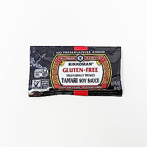 Kikkoman Preservative Free, Gluten Free, Tamari Soy Sauce 0.2oz Packets - 50 Count