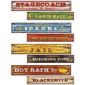 Beistle Old Western Sign Cutouts
