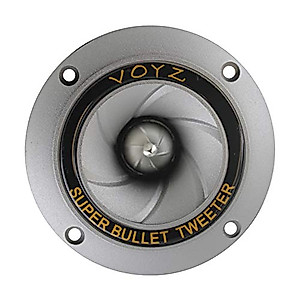 VOYZ 400 Watts Max Power Speaker Tweeter - 3.5” Piezo Super Horn Tweeters with Aluminum Diaphragm and High Temperature Voice Coil - 4-8 ohms for Speaker Box or Sound Project 1 Pair (2pcs) (PET-1918)