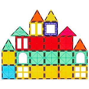 Gemmicc Magnetic Tiles, Magnet Toys Building Blocks for Kids, STEM Approved Educational Toys, Starter Set Magnet Puzzles Stacking Blocks,Sensory Montessori Toys for Boys Girls
