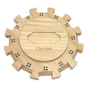 plusvivo Dominoes Mexican Train Hub Up to 12 Players, Wooden Mexican Train Hub Centerpiece with Felted Bottom Made of Superior Pine