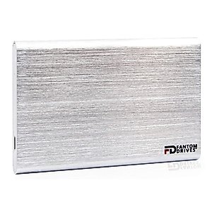 Fantom Drives FD 2TB Portable Hard Drive - USB 3.2 Gen 2 Type-C - 10Gbps - Aluminum - Silver - Compatible with Mac/PC/PS4/Xbox (GF3SMC2000U)