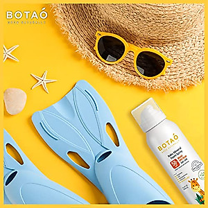 BOTAO BABY’S MINERAL SUNSCREEN FOAM SPRAY: SPF50 Broad Spectrum UVA UVB, Babies or Toddlers Sunburn Protection, Zinc Oxide, 3.4 Oz (1-Pack)