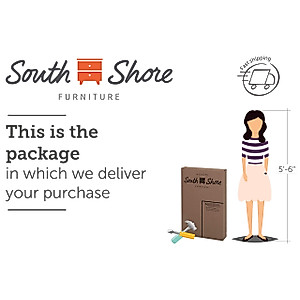 South Shore City Life Bar Cart with Wine Glass Rack, Black and Faux Carrara Marble