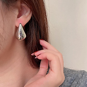 Gold Drop Medium (3cm x 1.8cm) Trending Statement Style Earrings