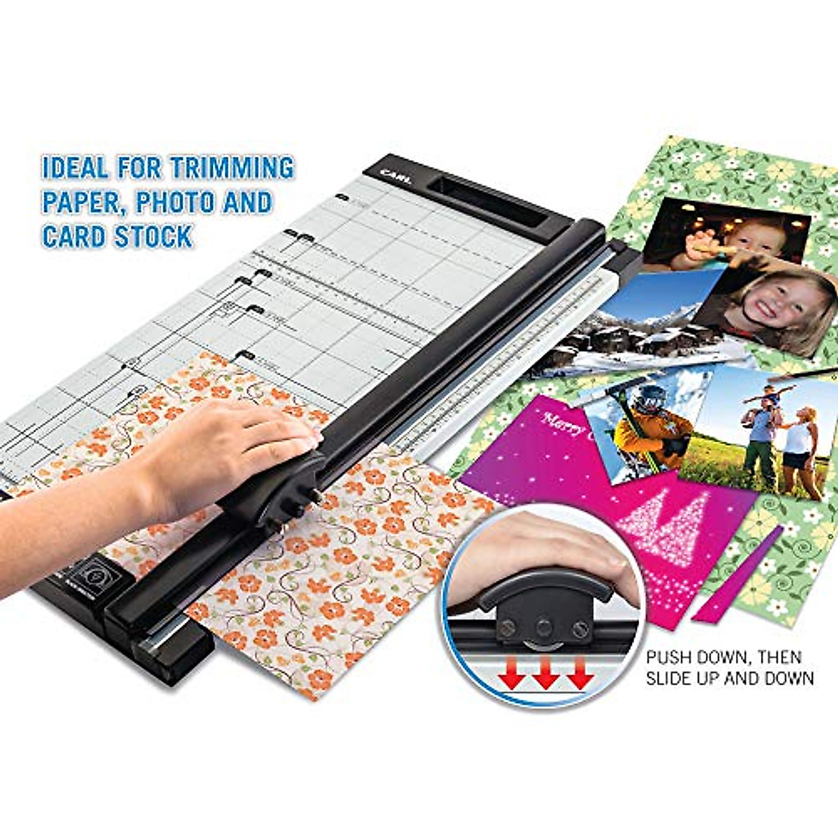 Carl 18 inch DC-2A3N Premium Rotary Paper Trimmer, Metal Base, 15 Sheet Cutting Capacity.