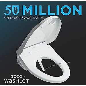 TOTO SW3054#01 S550E Electronic Bidet Toilet Seat with Cleansing Warm, Nightlight, Auto Open and Close Lid, Instantaneous Water Heating, and EWATER+, Elongated Classic, Cotton White