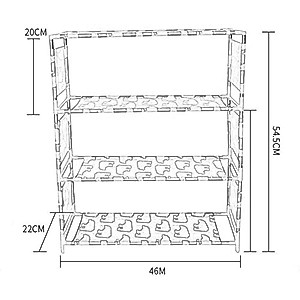 llibnn Shoe Rack,Non-Woven 4-Tier Dust-Proof Shoe Standing Storage Tall Shoe Organiser with Waterproof Fabric Tiers Simple Assembled,462254CM (Color : F) (Color : E)