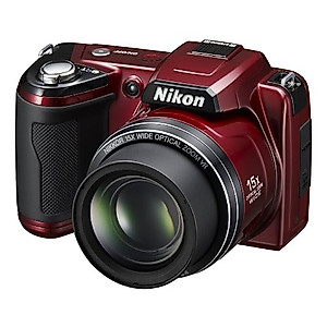 Nikon Coolpix L110 12.1MP Digital Camera with 15x Optical Vibration Reduction (VR) Zoom and 3.0-Inch LCD (Red)