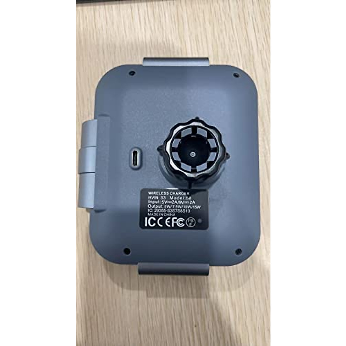 JOYVEVA Dual Coil Wireless Car Charger for Galaxy Z Fold 4/3, Fast Charging Phone Holder for Galaxy Z Fold 2, Landscape Mobile Phone Mount for Galaxy Z Fold (Steel Gray)