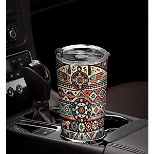 20oz Dreamcatcher Native American Tumbler, Native American Indian Gifts, Coffee Thermos for Women, Men, Stainless Steel Double Wall Vacuum Insulated Coffee Mug, Travel Cup with Lid